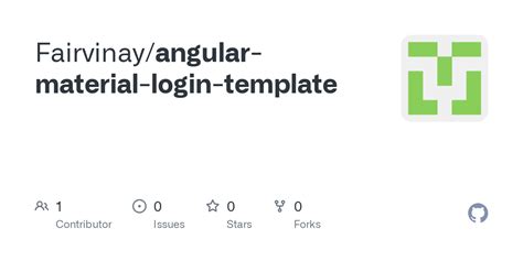 Github Fairvinay Angular Material Login Template