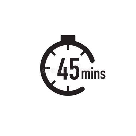 8 Minutes Timer Stopwatch Or Countdown Icon Time Measure Chronometr Icon Stock Vector