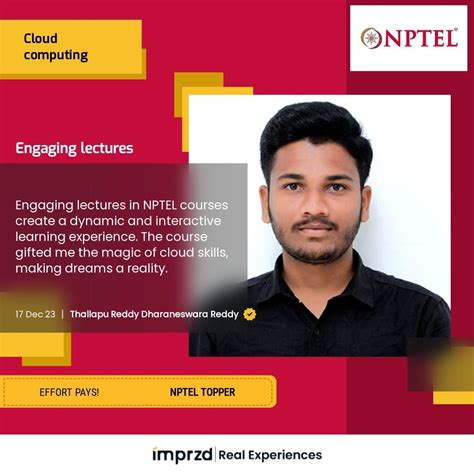 Tdharaneswara Reddy On Linkedin Nptel