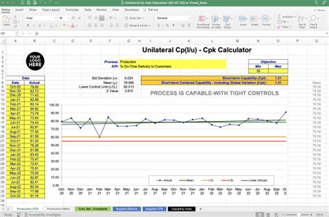 Excel Cpk Template