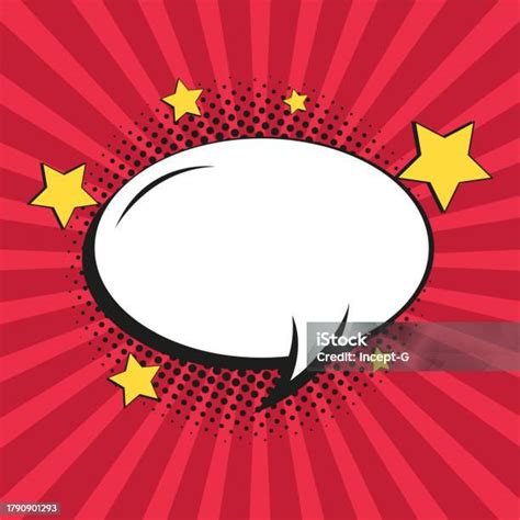 빨간색과 분홍색 배경에 검은색 하프톤 그림자에 노란색 별이 있는 복고풍 빈 만화 거품과 요소 벡터 일러스트 레이 션 가격에 대한
