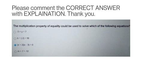 Solved Please Comment The Correct Answer With Explaination