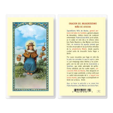 Oracion A Santo Nino De Atocha Holy Card William J Hirten Co