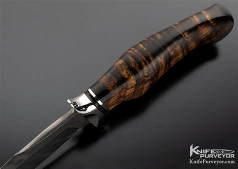 Sam Lurquin Custom Knife Scalloped Damascus And Koa Wood Crom Master