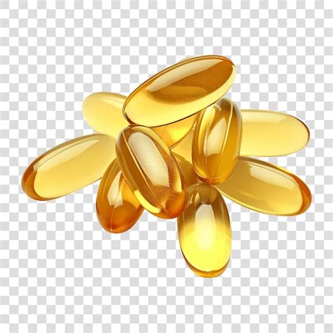 투명한 배경 Png에 고립 된 생선 기름 프리미엄 Psd 파일