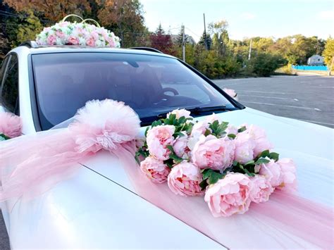 Свадебное украшение на машину своими руками | Wedding car decorations ...