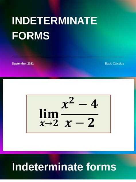 4 Indeterminate Forms Pdf Abstract Algebra Arithmetic