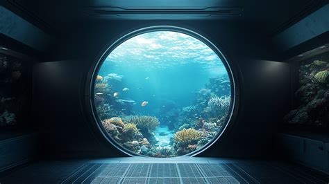 【フリー素材】水族館の丸い水槽（5枚）