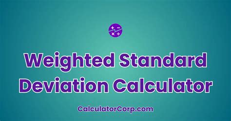 Weighted Standard Deviation Calculator