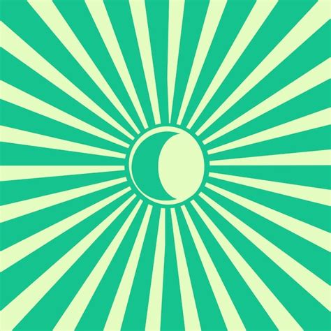Premium Vector Moon Sun Retro Background