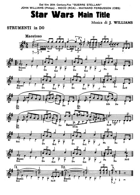 Star Wars Main Title Sheet Music Easy Sheet Music