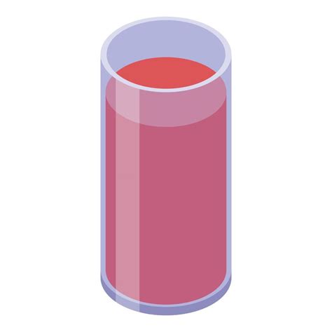 Raspberry Juice Glass Icon Isometric Style 15914388 Vector Art At Vecteezy