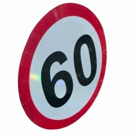 Red White And Black Speed Limit Sign Board Shape Round At ₹ 1260
