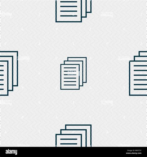 Copy File Sign Icon Duplicate Document Symbol Seamless Abstract Background With Geometric