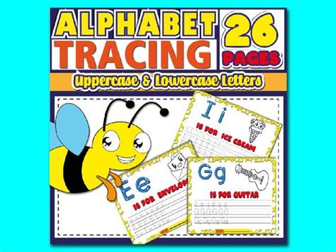 Alphabet Letter Tracing And Handwriting Worksheets Uppercase Lowercase