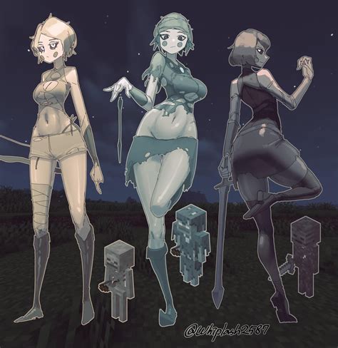 Minecraft Mob Girls Made By Ram Saku R Moemorphism