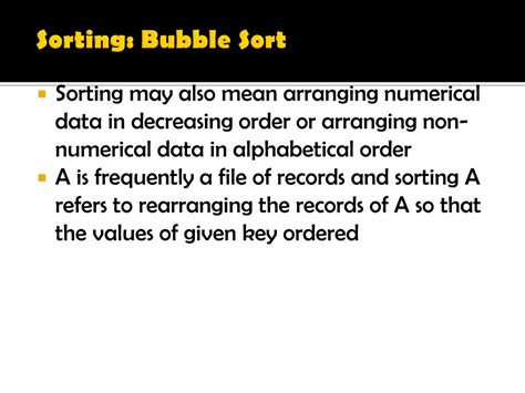 PPT DATA STRUCTURE ALGORITHMS BCS 1223 CHAPTER 6 SORTING