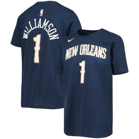 ザイオンウィリアムソン ニューオーリンズペリカンズ Nike ユース ロゴ ネームandナンバー パフォーマンス Tシャツ ネイビー