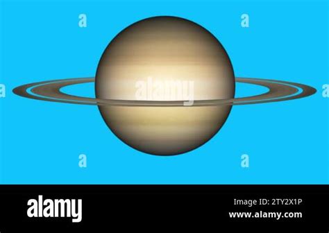 simple saturn planet model rotating seamless loop animation on green
