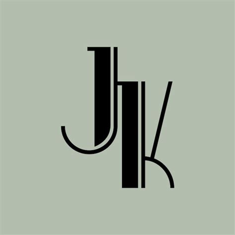 Premium Vector Bold Abstract Jk Logo Mark Modern Icon