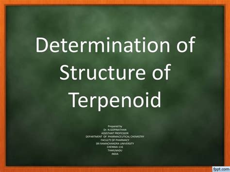5 Determination Of Structure Of Terpenoid Pptx