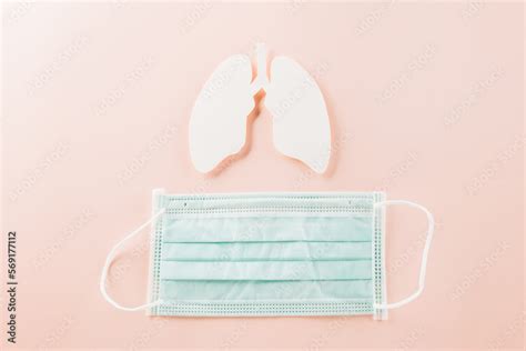 World Tuberculosis Day Overhead Lungs Paper Symbol And Facial Medical