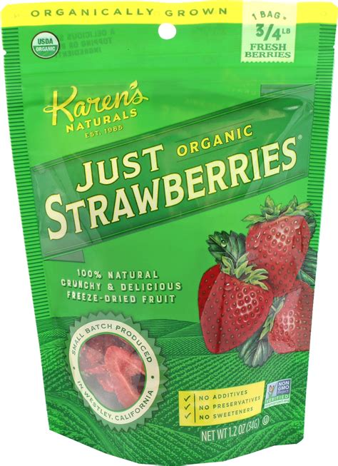 Karens Naturals Organic Just Strawberries 1 2 Oz Central Market