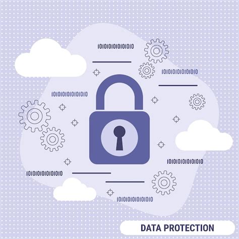 Premium Vector Data Protection Flat Design Style Vector Concept Illustration
