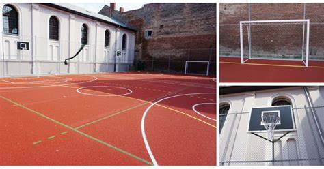 Terenurile de sport din curtea Colegiului Național Emanuil Gojdu au