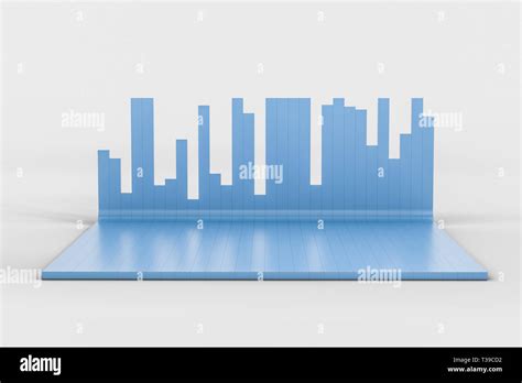 3d rendering graph chart background business graph computer digital