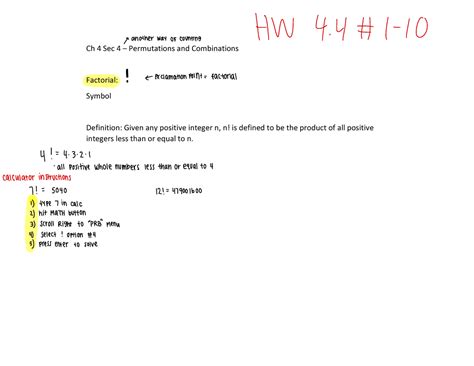 Ch permutations and combinations Ch Sec ʹ Permutations and Combinations Factorial