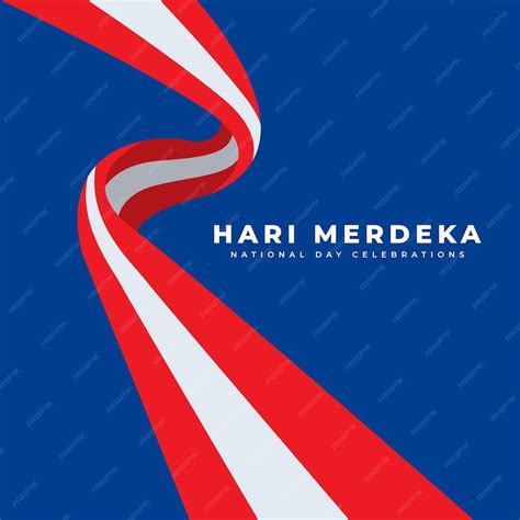 Premium Vector Malaysia Merdeka Flag Element Ribbon Flags Of Malaysia