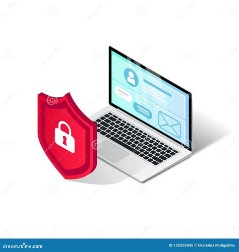 Online Safety Blocking Of Dangerous Accounts Girl With Computer Cartoon Vector Cartoondealer