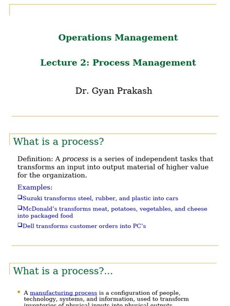 Lecture 2 Process Management Pdf Automation Logistics