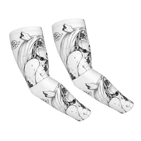 Anime Wife Sexy Girl Zero Two Otaku Lemd Hentai Sports Compression Arm Sleeves Men Women Sun
