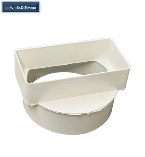 110 X 54mm Short Male Round To Rectangular Adaptor S D Timber