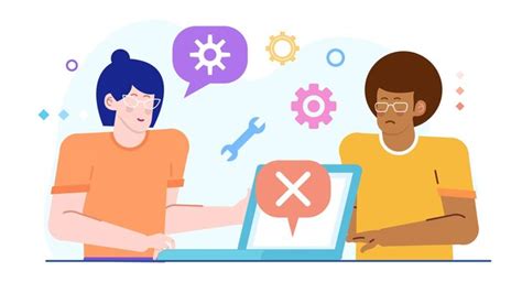 Premium Vector Technical Support Staff Helping With IT Issues