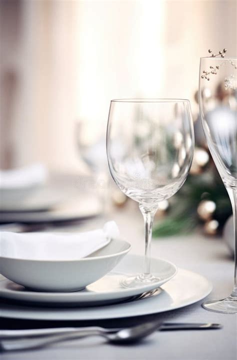 Setting Christmas Table Setting Ideas Stock Image Image Of Table