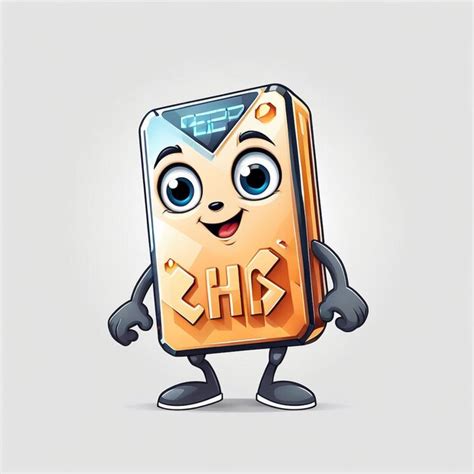 Premium Photo A Cartoon Character Micro Chip Icon Very Cool