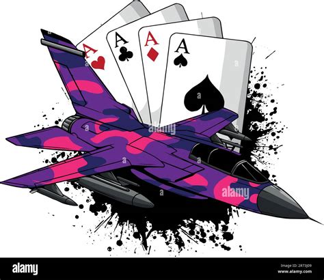 Vector Illustration Of Cartoon Military Jet Fighter Plane Stock Vector