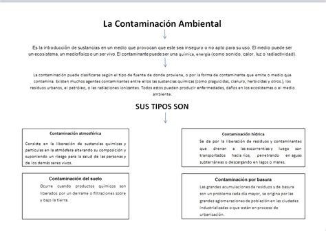 Contaminaci N Ambiental Mapa Conceptual De Contaminaci N 155904 The