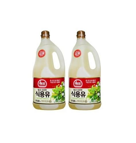 해표 맑고 신선한 식용유 콩 100 18l X 2개 콩기름 티몬