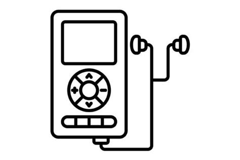 Mp Player Outline Icon Graphic By Maan Icons Creative Fabrica