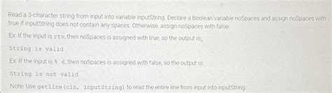 Solved Read A 3 Character String From Input Into Variable