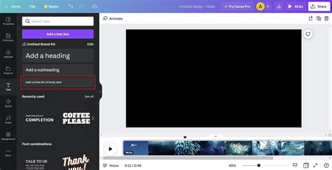 Schritte zum Hinzufügen von Untertiteln in Canva