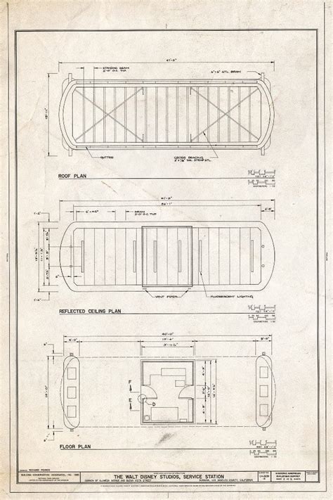 Historic Pictoric Blueprint Habs Cal19 Burb1b Sheet 2 Of 5 Walt
