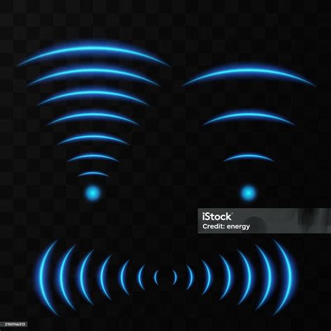 Wifi Light Effect Blue Glowing Signal Sensor Waves Internet Wireless