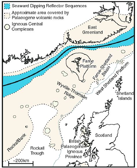 Distribution Of The Basalt Flows That Form Prominent Seaward Dipping