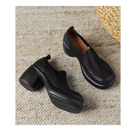 Woman High Heeled Shoes Korean Fashion Round Head Deep Mouth Fabric