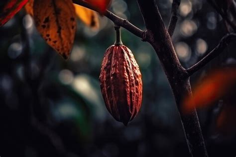 Premium Ai Image Ai Generated Illustration Cocoa Plant With Fruit